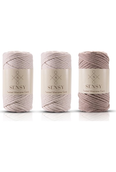 Sensy Taranan Makrome Hobi İpi 3'lü Set 2 Ekru - Sütlü Kahve Sensy Taranan Makrome Hobi İpi 3'lü Set 2 Ekru - Sütlü Kahve