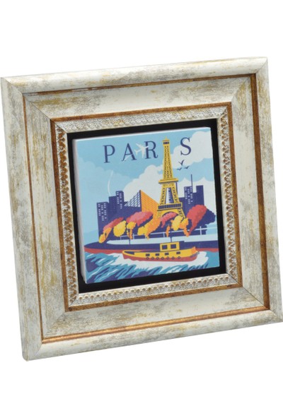 Sadrazam Hediyelik Paris Temalı Doğaltaş Tablo (25*25) (FR-009)