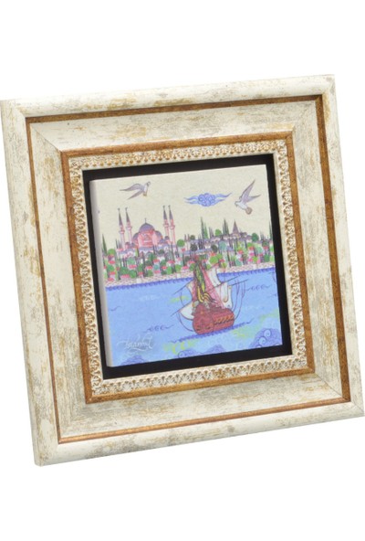 Sadrazam Hediyelik Istanbul Temalı Doğaltaş Tablo (25*25) (IST-052)