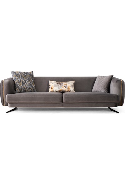 Eymense Elegans Üçlü Koltuk Gri