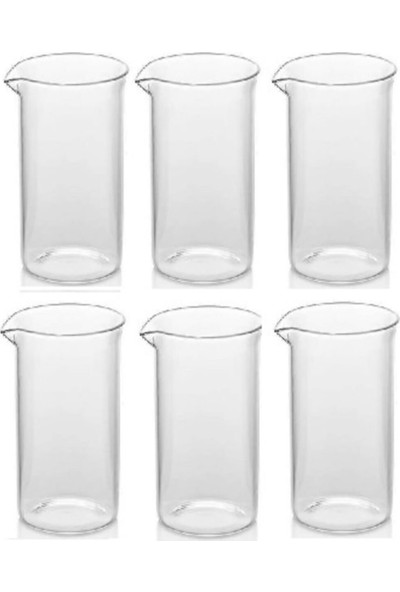 Epinox 6'lı Set - Yedek French Press Camı 350 ml