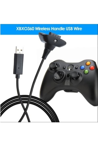 Feza Xbox 360 Kollarına Uygun 1.5m USB Şarj Kablosu Feza Xbox 360 Kollarına Uygun 1.5m USB Şarj Kablosu