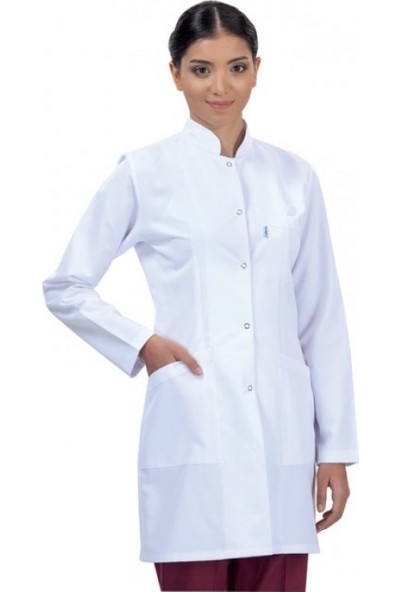 İbamed Kadın Hakim Yaka Beyaz Doktor Hemşire Öğretmen Vizit Önlük