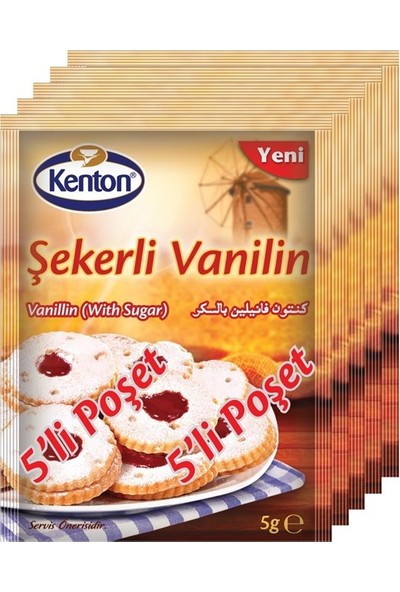 Kenton Şekerli Vanilin 5 gr x 5'li