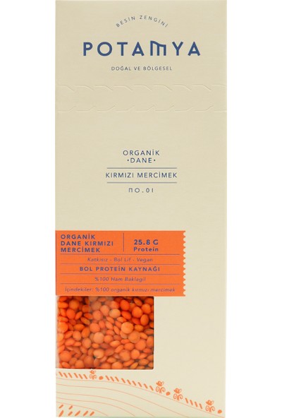 Potamya Dane Kırmızı Mercimek 500 gr Potamya Dane Kırmızı Mercimek 500 gr