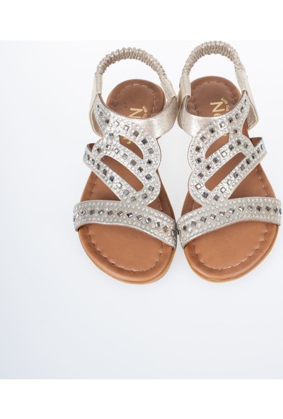 Epaavm Altın Taşlı Kız Çocuk Sandalet