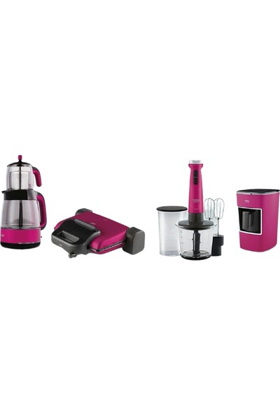 Beko Dört Dörtlük Mutfak Seti Fuşya Beko Dört Dörtlük Mutfak Seti Fuşya