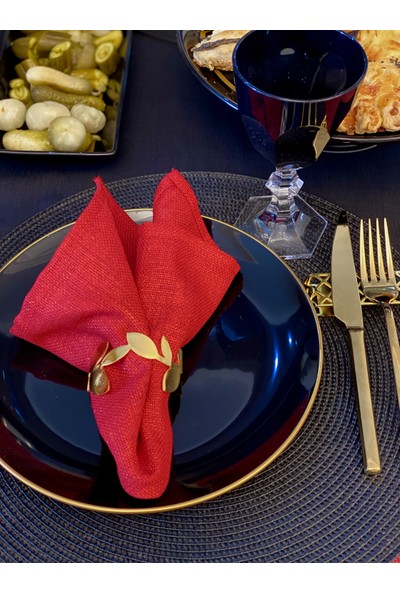 Vinebedding Mia Simli Kırmızı Peçete 35X35CM Vinebedding Mia Simli Kırmızı Peçete 35X35CM