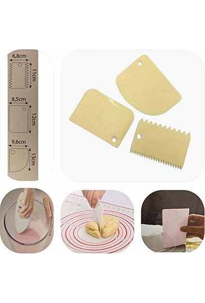 Sun Plastik Hamur Kesici, Kazıyıcı, Dekoratör Set Sun Plastik Hamur Kesici, Kazıyıcı, Dekoratör Set