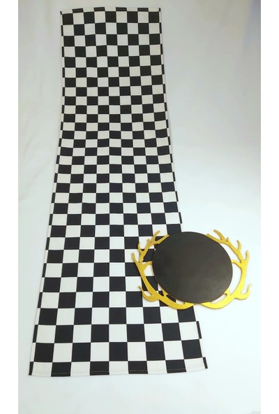 Kombinbir Damalı Runner Masa Örtüsü