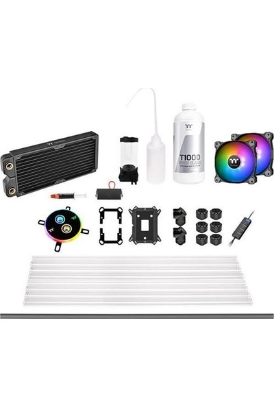 Thermaltake Pacific C240 Ddc Argb 2 x 120 mm Fanlı, Hard Tube, Custom Sıvı Soğutma Kiti (Am4, LGA2066) Thermaltake Pacific C240 Ddc Argb 2 x 120 mm Fanlı, Hard Tube, Custom Sıvı Soğutma Kiti (Am4, LGA2066)