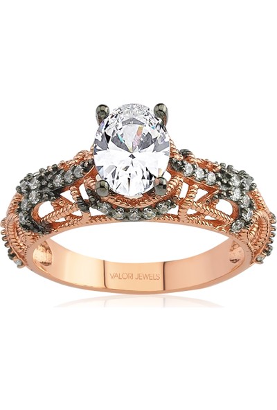 Valori Jewels 0.10 Karat Swarovski Zirkon Beyaz Kalp Taşlı, Altın Rengi Gümüş Tamtur Yüzük Valori Jewels 0.10 Karat Swarovski Zirkon Beyaz Kalp Taşlı, Altın Rengi Gümüş Tamtur Yüzük