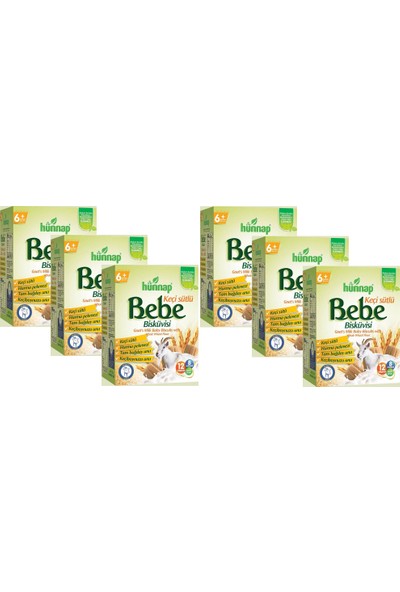 Hünnap Keçi Sütlü Bebe Bisküvisi 400 gr x 6 Adet