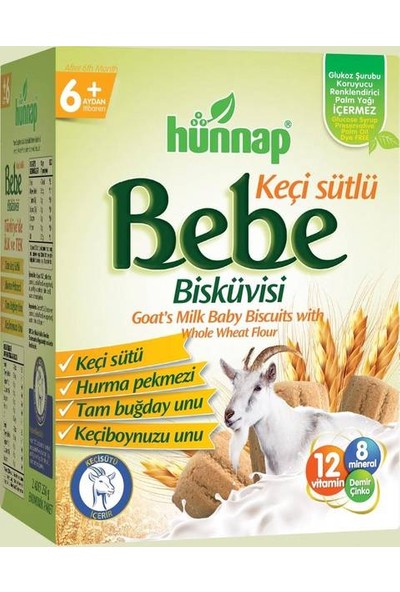 Hünnap Keçi Sütlü Bebe Bisküvisi 400 gr