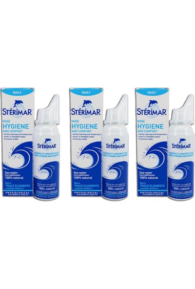 Sterimar Deniz Suyu Burun Spreyi 100 ml x 3 Adet Sterimar Deniz Suyu Burun Spreyi 100 ml x 3 Adet