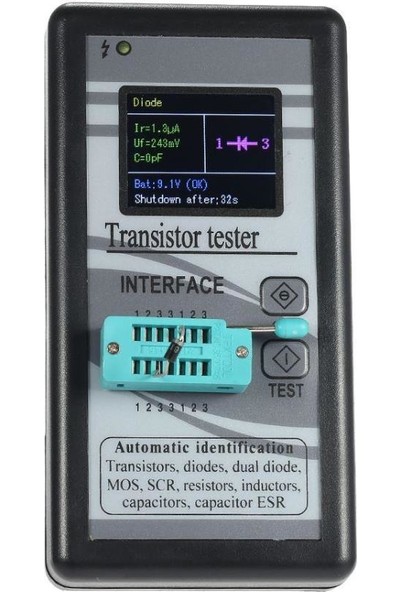 Alfa Transistör Test Cihazı 128*160 Diod Tristör Kapasitans Resistör Indüktans Mosfet Esr Lcr Metre Alfa Transistör Test Cihazı 128*160 Diod Tristör Kapasitans Resistör Indüktans Mosfet Esr Lcr Metre