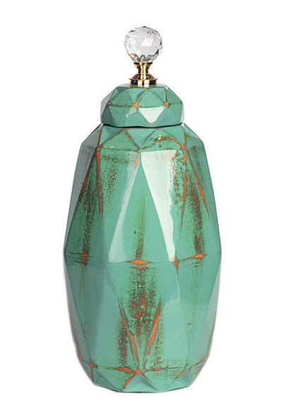 Biev Kapaklı Vazo 16.5X16.5X38CM