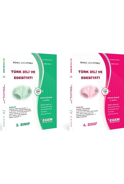 Egem Yayınları AÖF Türk Dili ve Edebiyatı 3. ve 4. Sınıf 6. ve 8. Dönem Bahar Dönemi Konu Anlatımlı Soru Bankası Egem Yayınları AÖF Türk Dili ve Edebiyatı 3. ve 4. Sınıf 6. ve 8. Dönem Bahar Dönemi Konu Anlatımlı Soru Bankası