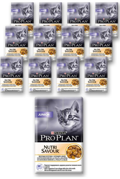Pro Plan Junior Yavru Tavuklu Pouch Kedi Konservesi 85 gr x 12 Adet Pro Plan Junior Yavru Tavuklu Pouch Kedi Konservesi 85 gr x 12 Adet