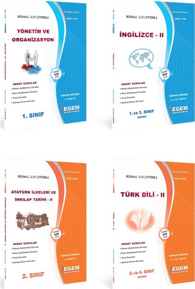 Egem Yayınlar AÖF Spor Yönetimi 1. ve 2. Sınıf Bahar Dönemi 2. ve 4. Dönem Konu Anlatımlı Soru Bankası Egem Yayınlar AÖF Spor Yönetimi 1. ve 2. Sınıf Bahar Dönemi 2. ve 4. Dönem Konu Anlatımlı Soru Bankası