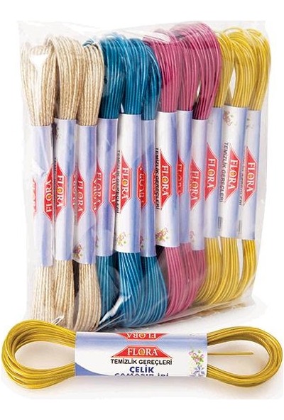Flora FT523 Çelik Çamaşır Ipi 10 Metre 12'li Paket