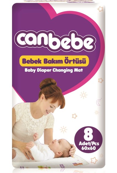 Canbebe Bebek Bakım Örtüsü 8 Adet 8'li Canbebe Bebek Bakım Örtüsü 8 Adet 8'li
