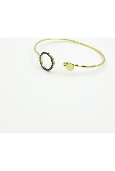 Just4you 925 Ayar Gümüş Lacivert Zirkon Taşlı Halkalı Geçme Bileklik Bilezik Just4you 925 Ayar Gümüş Lacivert Zirkon Taşlı Halkalı Geçme Bileklik Bilezik