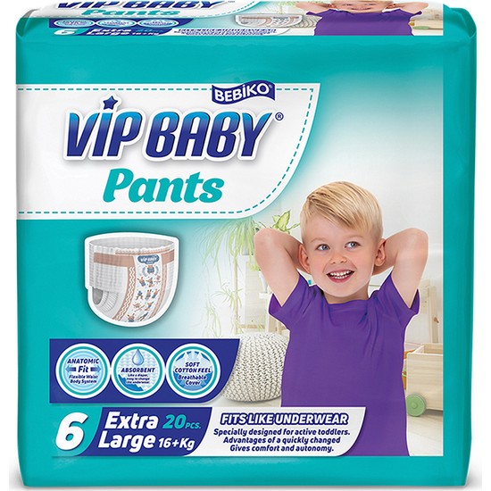 Vip Baby Bebiko Vip Baby Bebek Bezi Xlarge 6 Numara 20 Adet Fiyatı