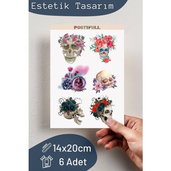 Postifull Kuru Kafa Temalı Sticker Seti - 6 Adet Etiket Fiyatı