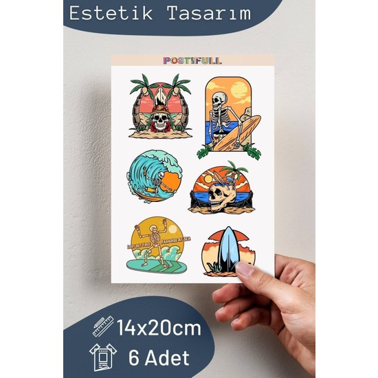 Postifull Kuru Kafa Temalı Sticker Seti - 6 Adet Etiket Fiyatı
