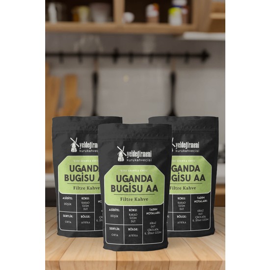 Yeldeğirmeni Kurukahvecisi 3'lü Uganda Bugisu Aa Filtre Fiyatı