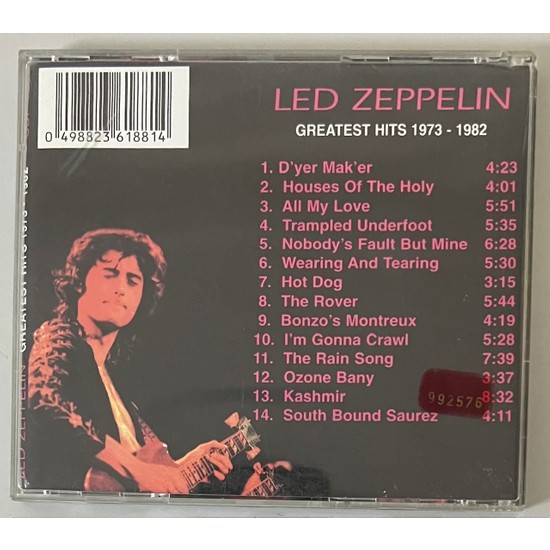 LED Zeppelin Greatest Hits 1973-1982 CD (Orjinal Dönem Fiyatı