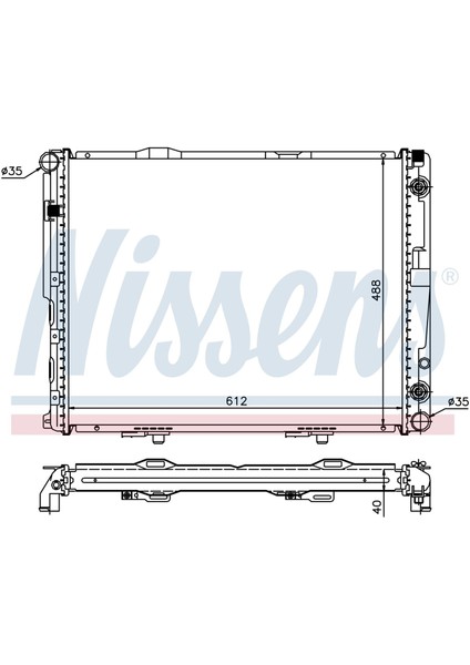 Su Radyatoru Brazıng Mt-At 612X488X32 mm Mercedes W124 Fiyatı