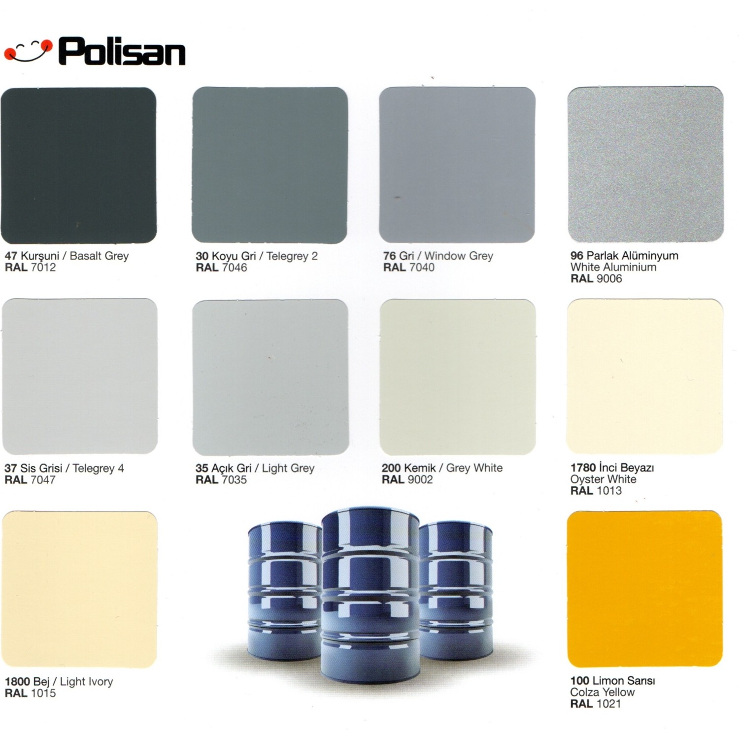 Polisan Rapid Boya 15 kg ( Kartela Renkleri ) Fiyatı