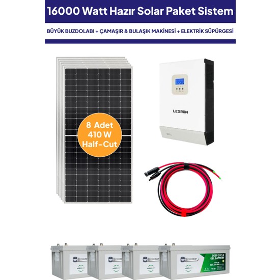 NASAENERJİ 16 Kw 16000 Watt Güneş Enerjisi Hazır Solar Paket Fiyatı
