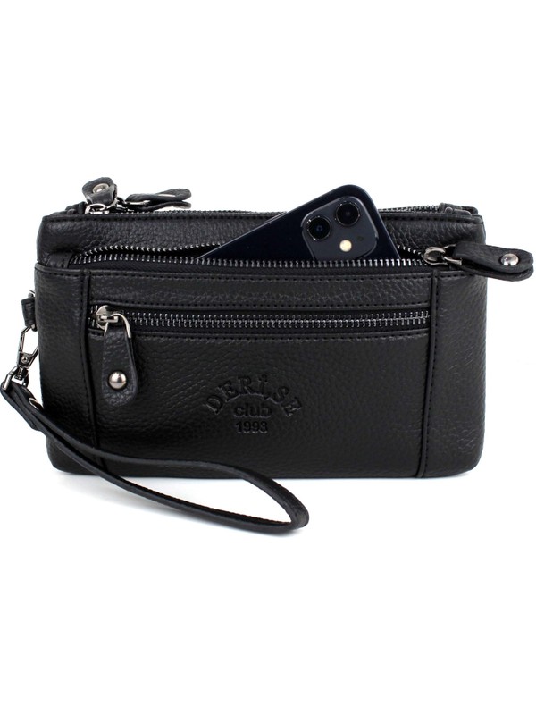 Derise Club Siyah Renk Erkek Çok Bölmeli Kemerli Portföy El Fiyatı