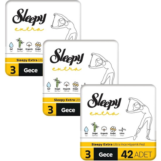Sleepy Extra Ultra Ince Hijyenik Ped Mega Fırsat Paketi Gece Fiyatı