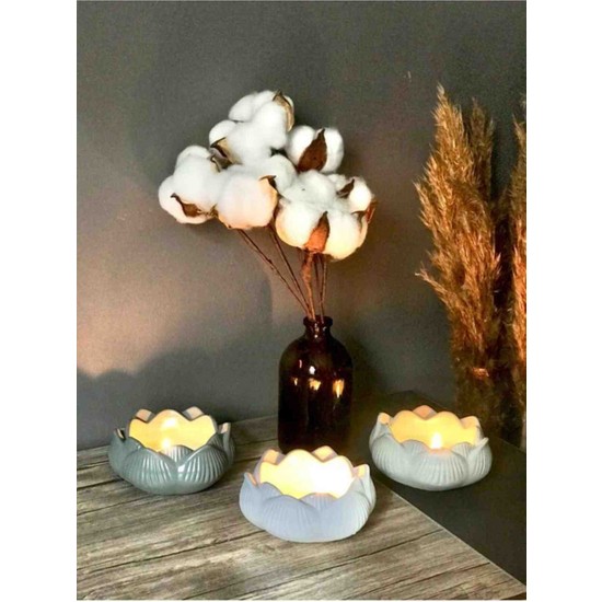 Dures Butik Dures Dekoratif 3'lü Mix Lotus Mumluk Fiyatı