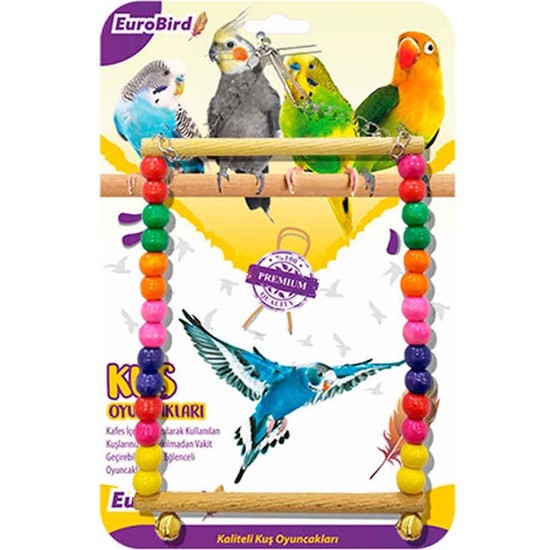 EuroBird Kuş Salıncağı Renkli Boncuklu 16 cm Fiyatı