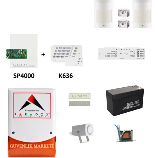Paradox PARADOX-SP4000 8 Bölgeli-Kablolu-Panel-Full-Ip-Set Fiyatı