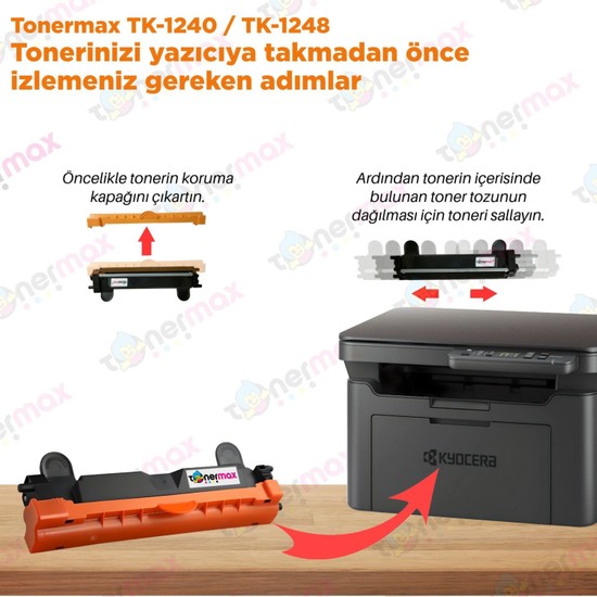 tonermax Kyocera PA2000W Muadil Toner 2'li Avantaj Paket/ Fiyatı