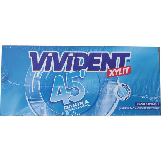 Vivident Xylit 45 Dakika Naneli Cüzdan Sakız 26 G. * 18 Adet Fiyatı