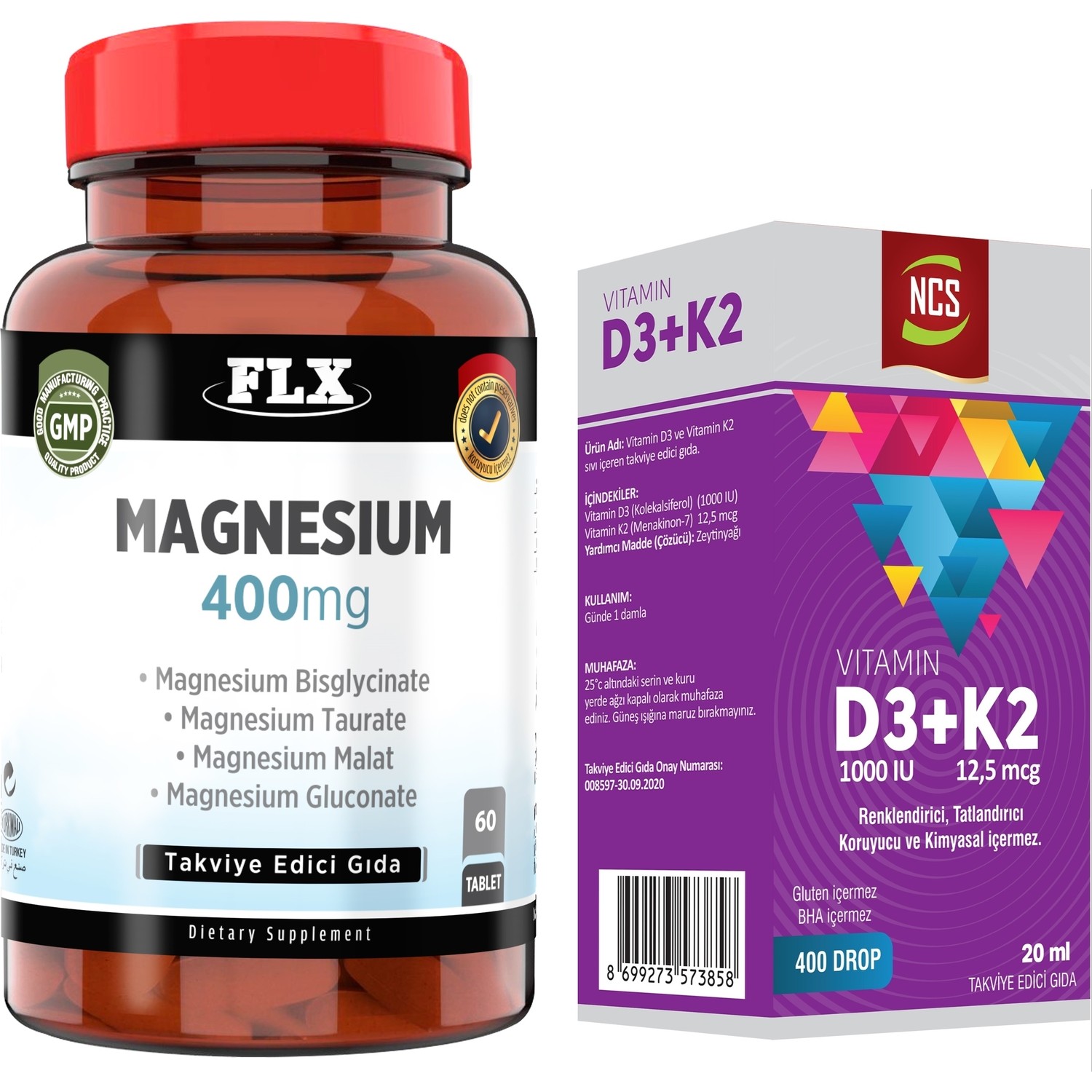 FLX Magnesium Elementleri 400 mg 60 Tablet + Vitamin D3 Fiyatı