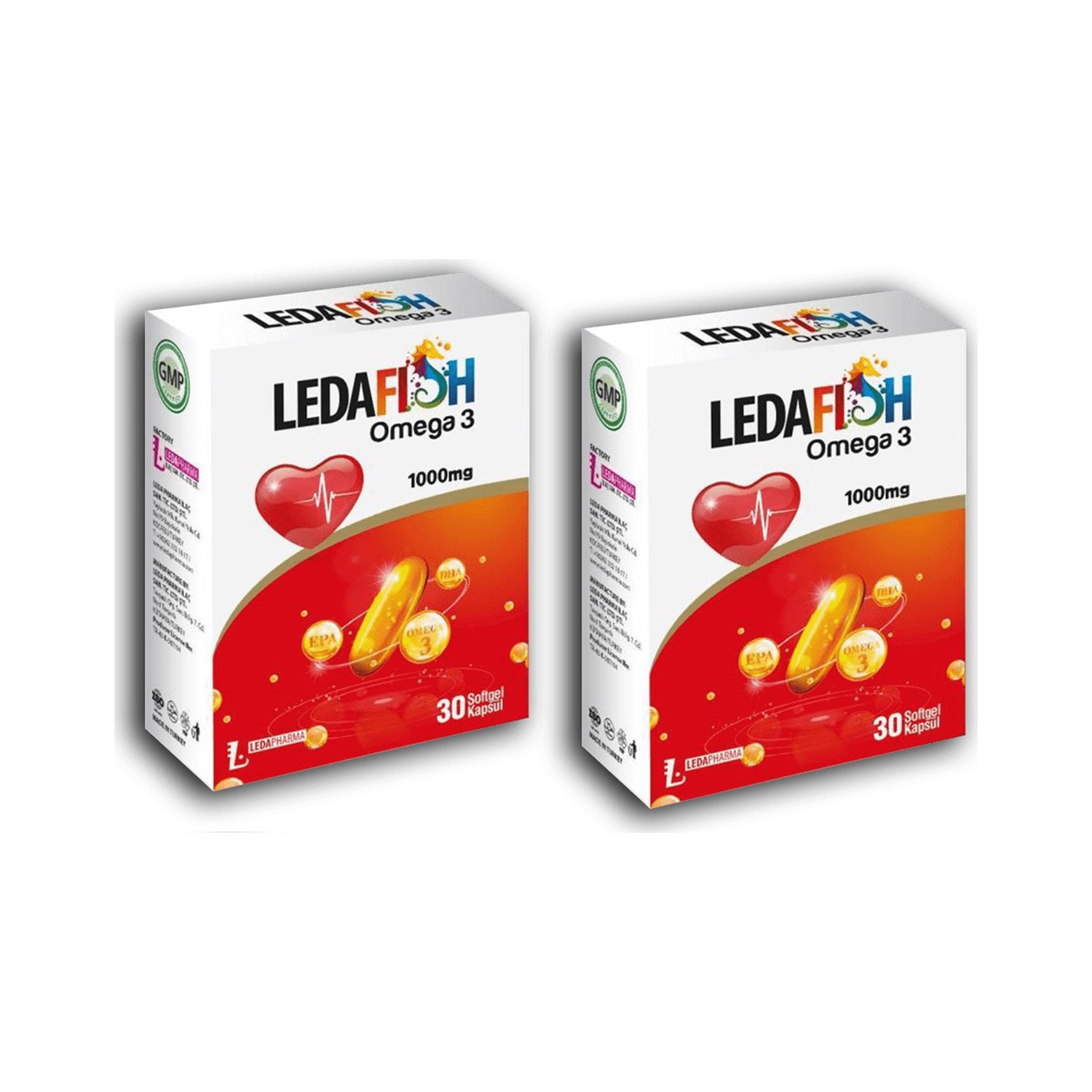 Ledapharma Ledafish Omega 3 1000MG 30 Softjel Kapsül x 2 Fiyatı