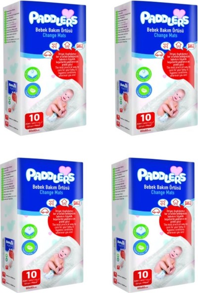 Paddlers Bebek Bakım Örtüsü 4 x 10 Adet