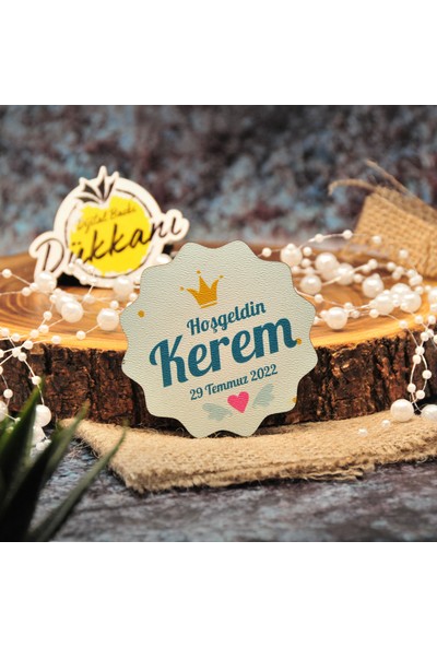 Magnet Taçlı Kral Uv Baskılı Ahşap Magnet 50 Adet