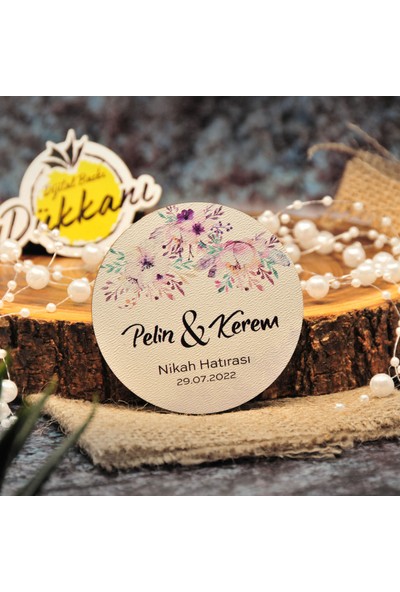 Magnet Soft Çiçekler 3 Uv Baskılı Ahşap Magnet 50 Adet