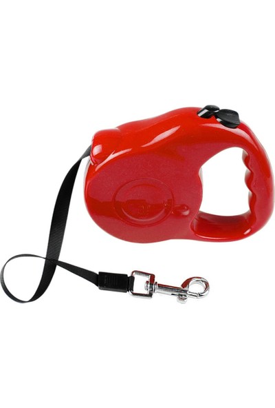 Flexi Otomatik Makaralı Gezdirme Tasması 3 Mt. Kırmızı