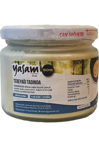 Yaşam Foods Yaşam Vegan Tereyağı 300 gr Yaşam Foods Yaşam Vegan Tereyağı 300 gr