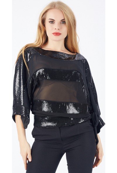 Sense Sense Payet Garnili Şifon Bluz | BLZ32684